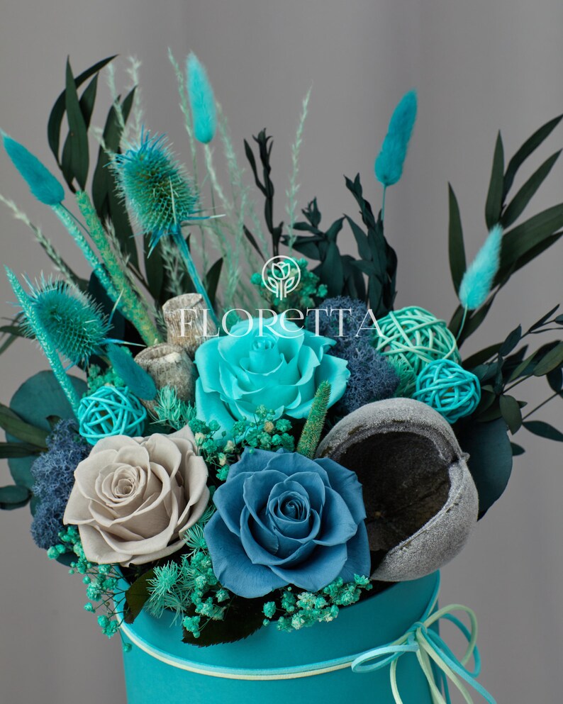 Flower Hat Box sea Breeze,flowers in Hat Boxes,hat Box Flower Arrangements,hat Boxes for Flowers ...