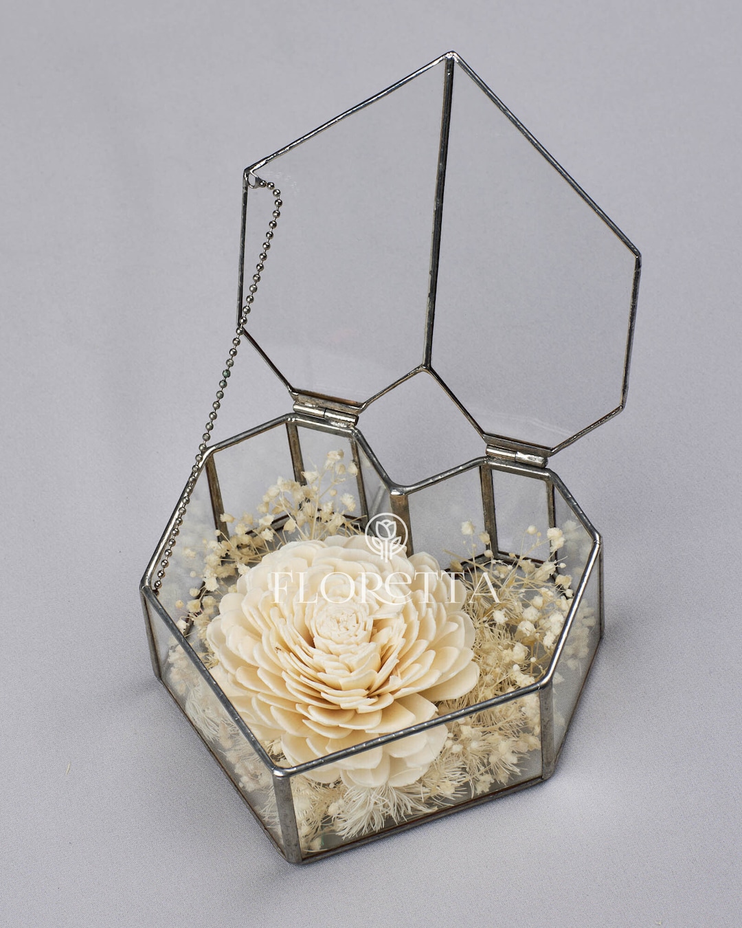 Glass Wedding Box, Double Ring Box, Wedding Ring Box, Glass Ring Box, Luxury Ring Box, Ring ...