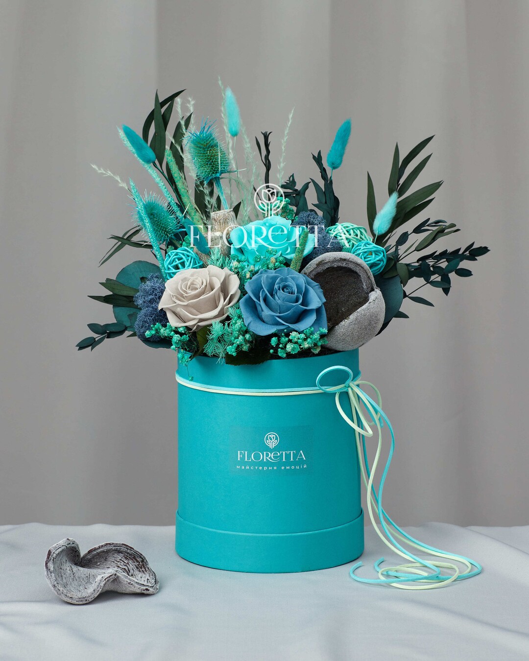 Flower Hat Box sea Breeze,flowers in Hat Boxes,hat Box Flower ...