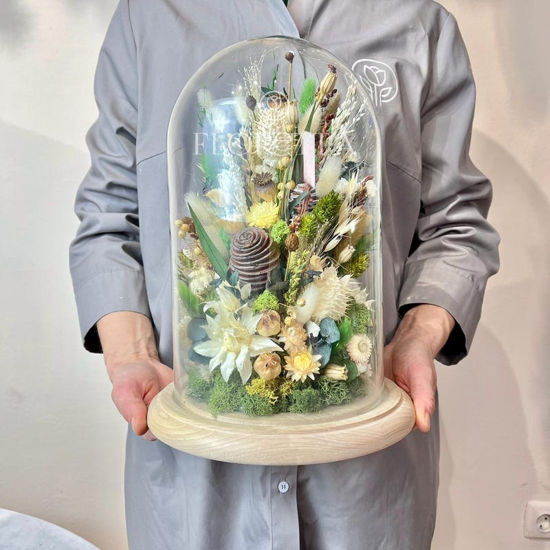 Flower Under Glass - Etsy