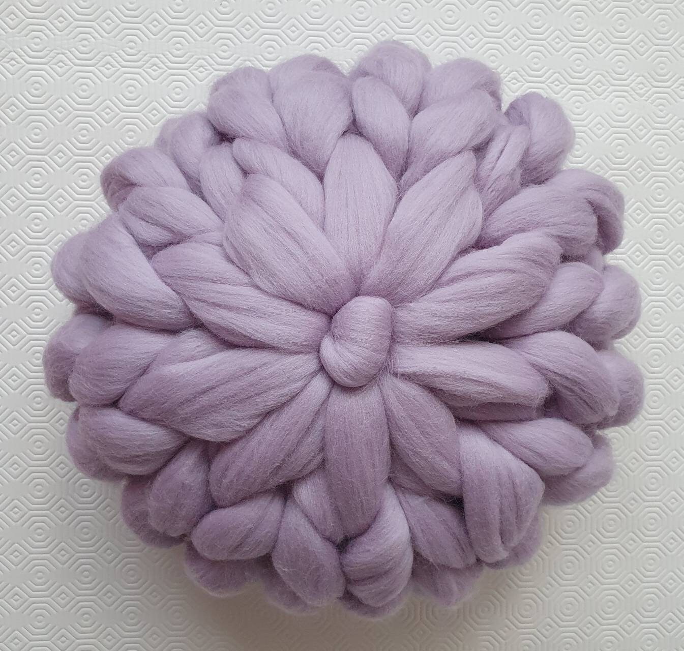 Superfine Merino Wool Chunky Knit Round Cushion Chunky Round - Etsy