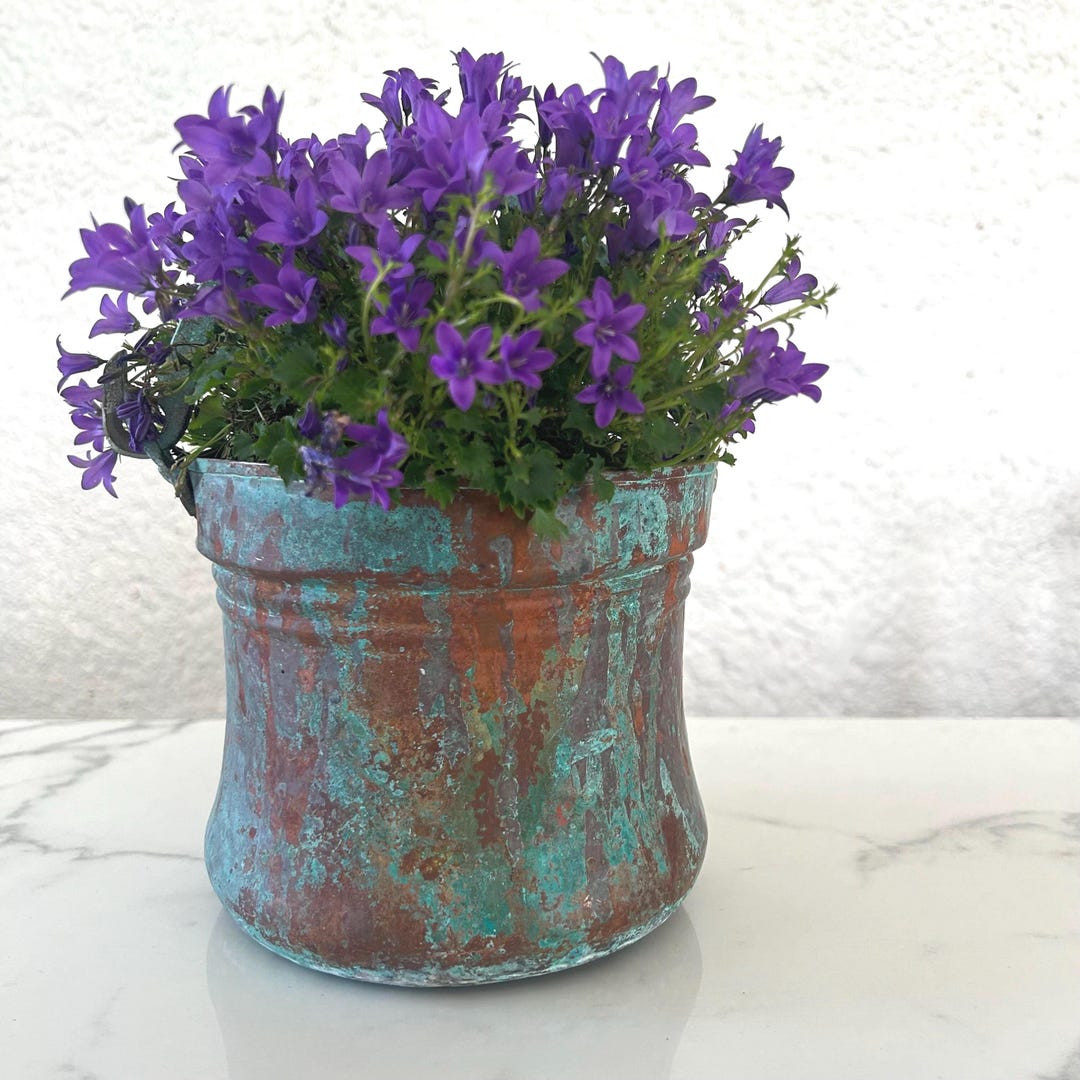 Unique Antique French Copper Pot With Incredible Verdigris. Adorable ...