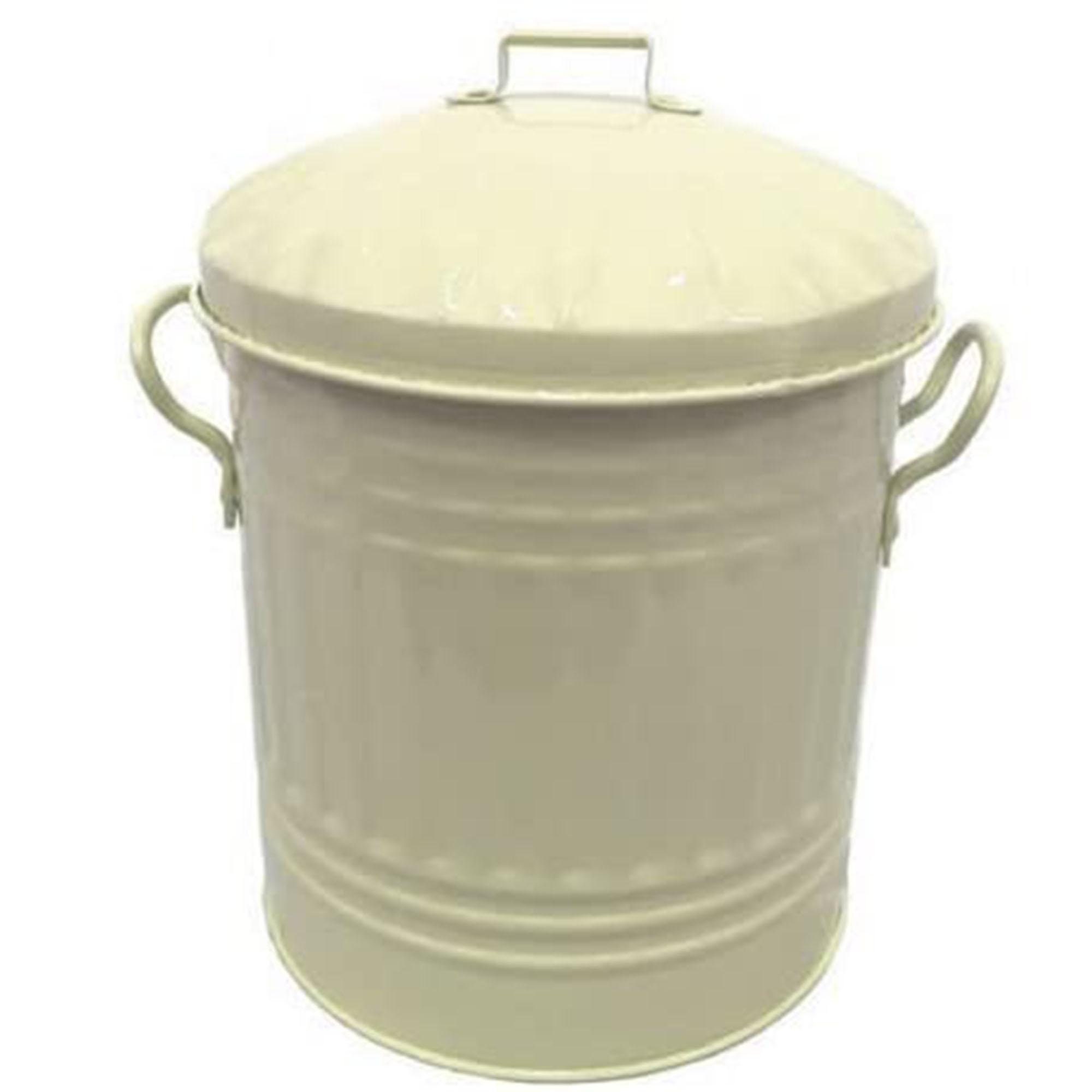 13L Mini Metal Bin Dustbin Household Room Storage Basket Children ...