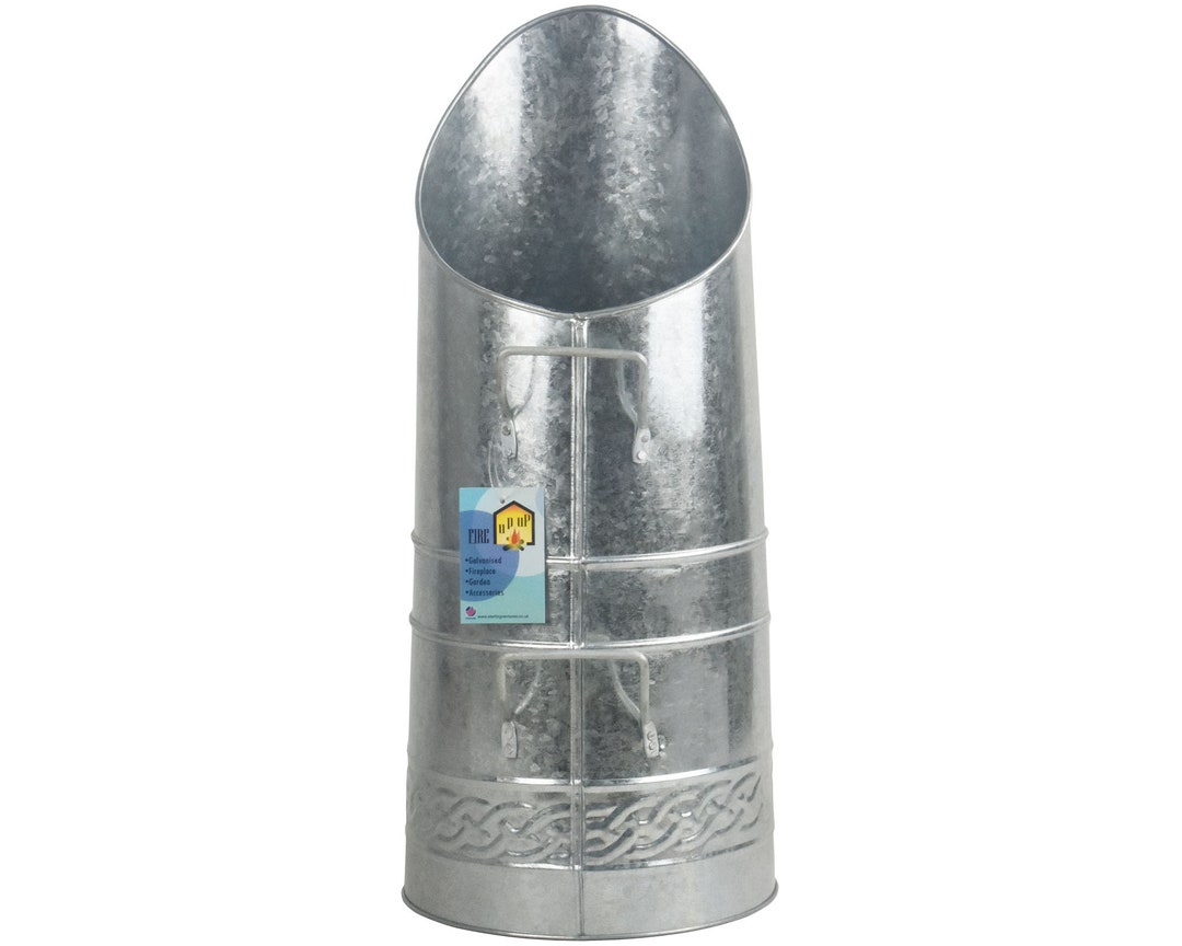 Coal Hod Ash Bucket Scuttle Heavy Duty Casted Handles Finish Fireside ...