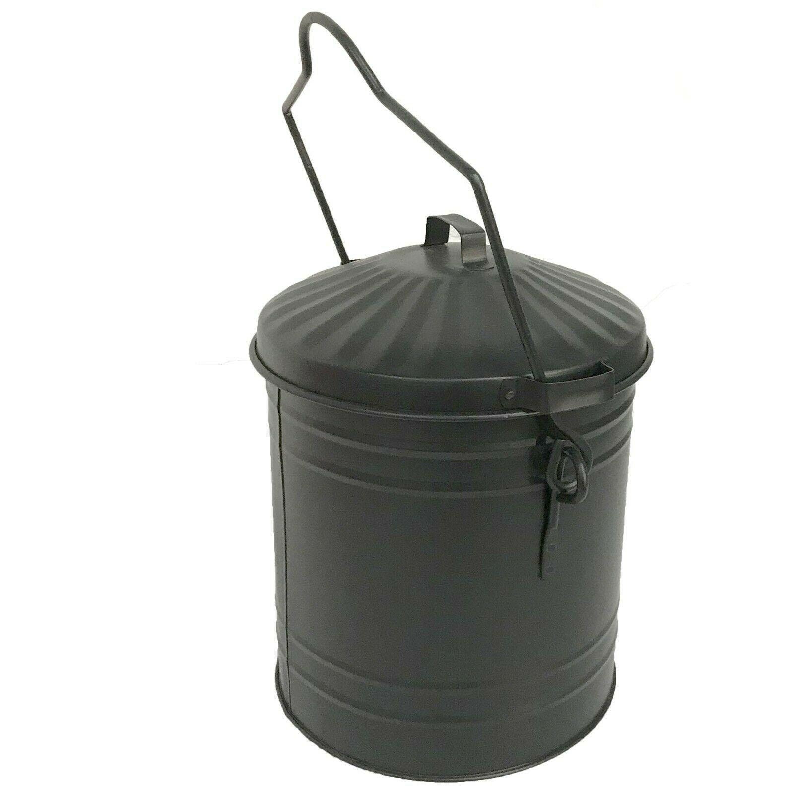 Fireside Coal Logs Ash Bucket Fireplace Tools Scutle Hod Storage Bin ...