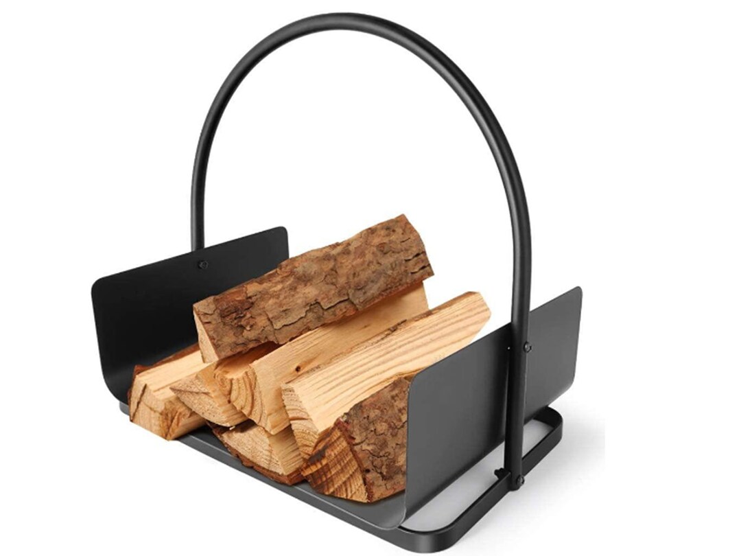 Log Holder, Log Rack, Log Basket Fireside Fireplace Black Metal - Etsy