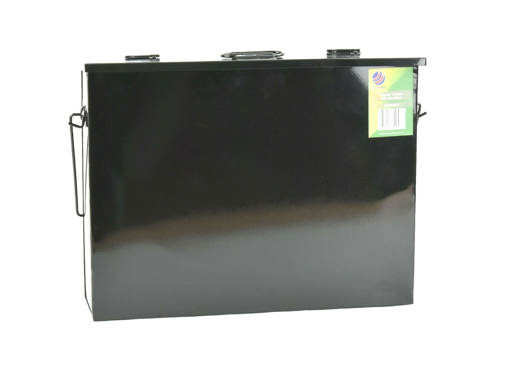 Ash Carrier Box W/ Lid Galvanised Metal Can Hot Fireplace Tidy Bucket ...