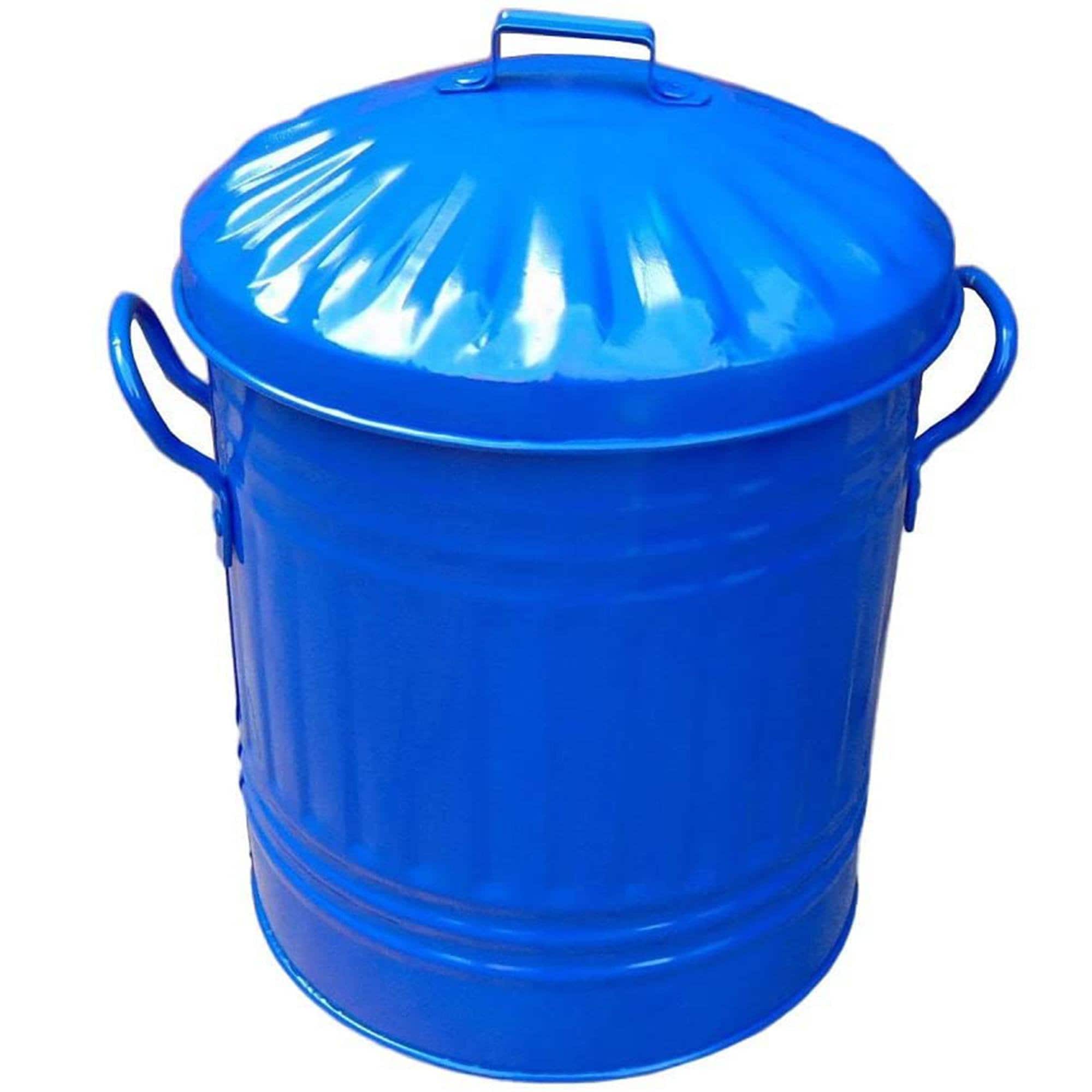 13L Mini Metal Bin Dustbin Household Room Storage Basket Children ...