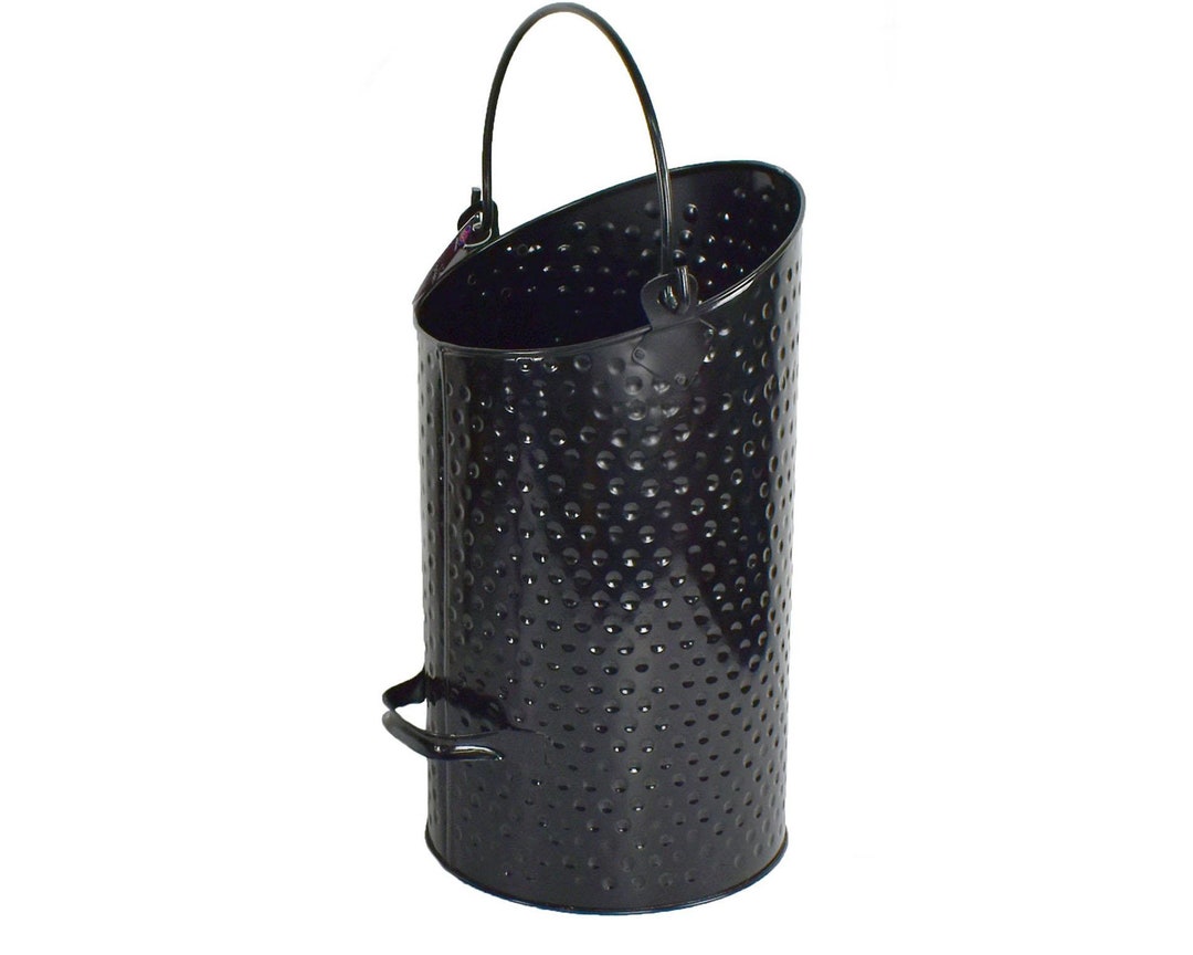 Galvanised Black Metal Fireplace Round Coal Scuttle Bucket Hod Eclipse ...