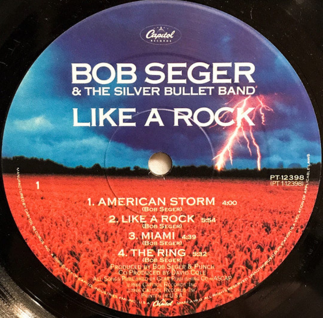 Bob Seger & the Silver Bullet Band Like A Rock LP FREE Shipping - Etsy