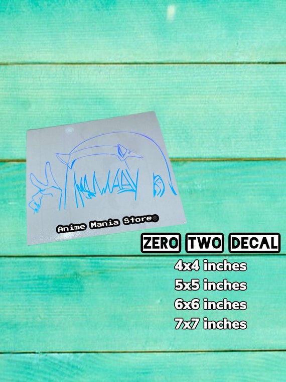 Zero Two Anime Decal Anime Decal Car Decal Mug Decal - Etsy