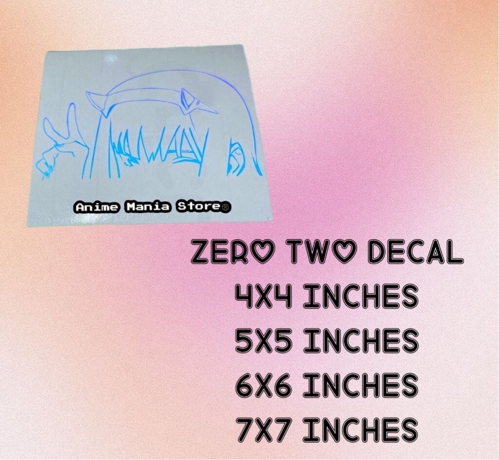 Zero Two Anime Decal || Anime Decal || Car Decal || Mug Decal || Water ...