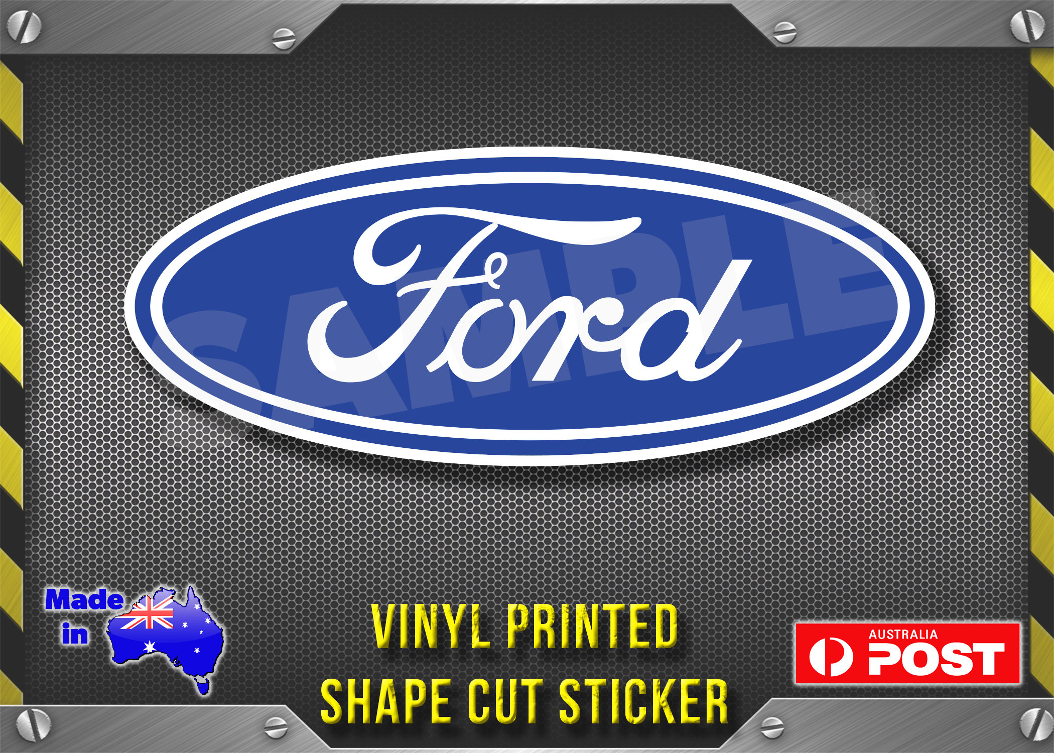 Ford Logo Vinyl Print Sticker Decal 190mm Reproduction FREE POST ...