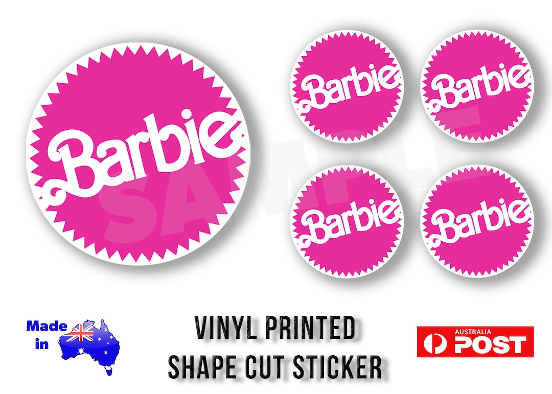 Barbie Sticker Round Print Vinyl Decals 100mm or 4 X 50mm - Etsy