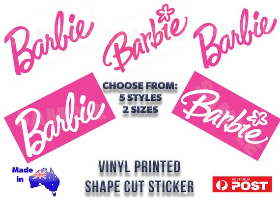 Barbie Sticker Vinyl Printed Shape Cut Decal 5 Designs 2 - Etsy