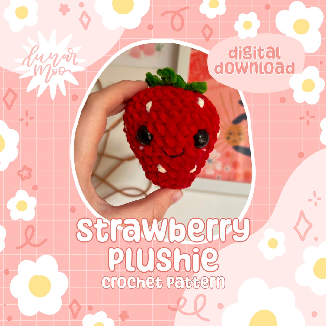 Strawberry Plushie Crochet Pattern DIGITAL DOWNLOAD PDF Pattern ...