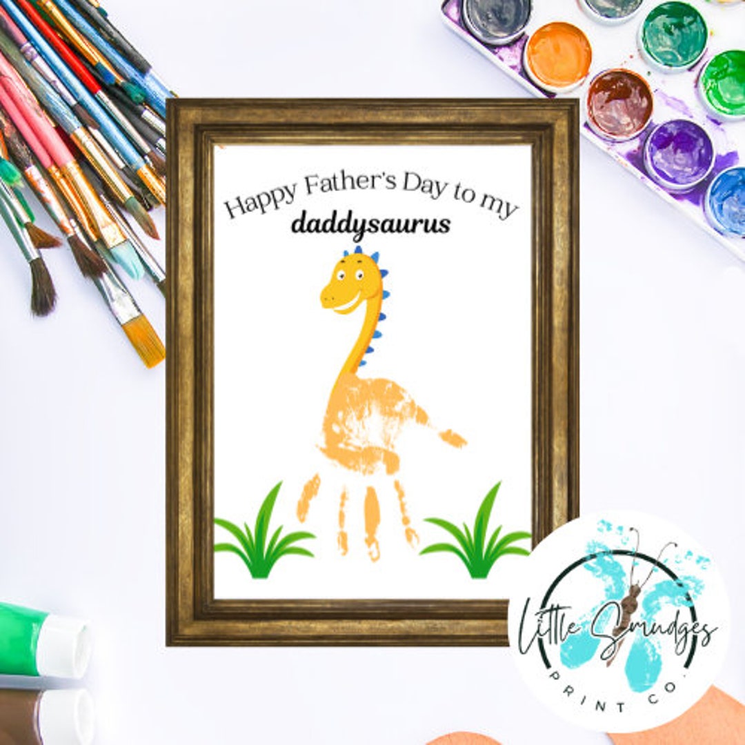 Daddysaurus Father's Day Handprint Art Download - Etsy