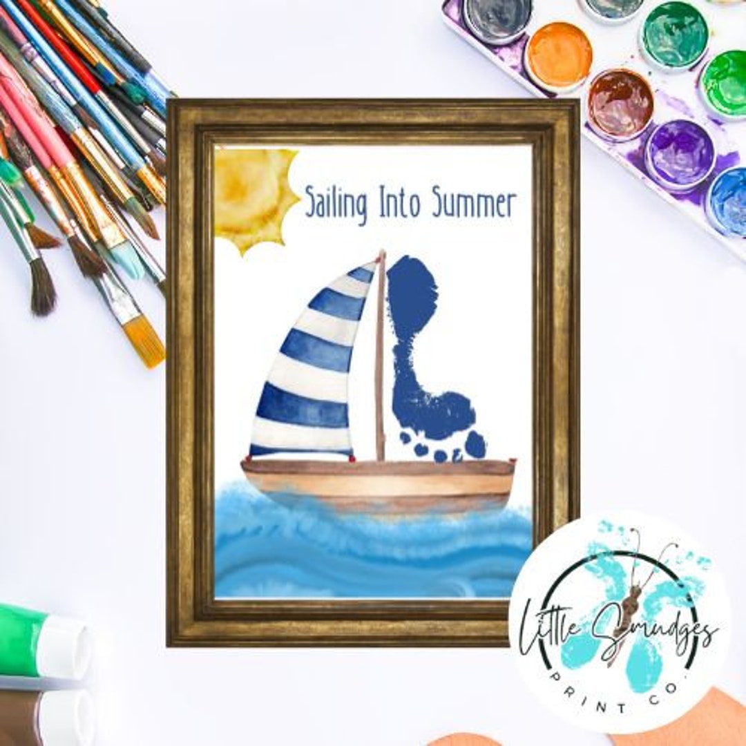 Sailing Into Summer Summer Footprint Art Download - Etsy