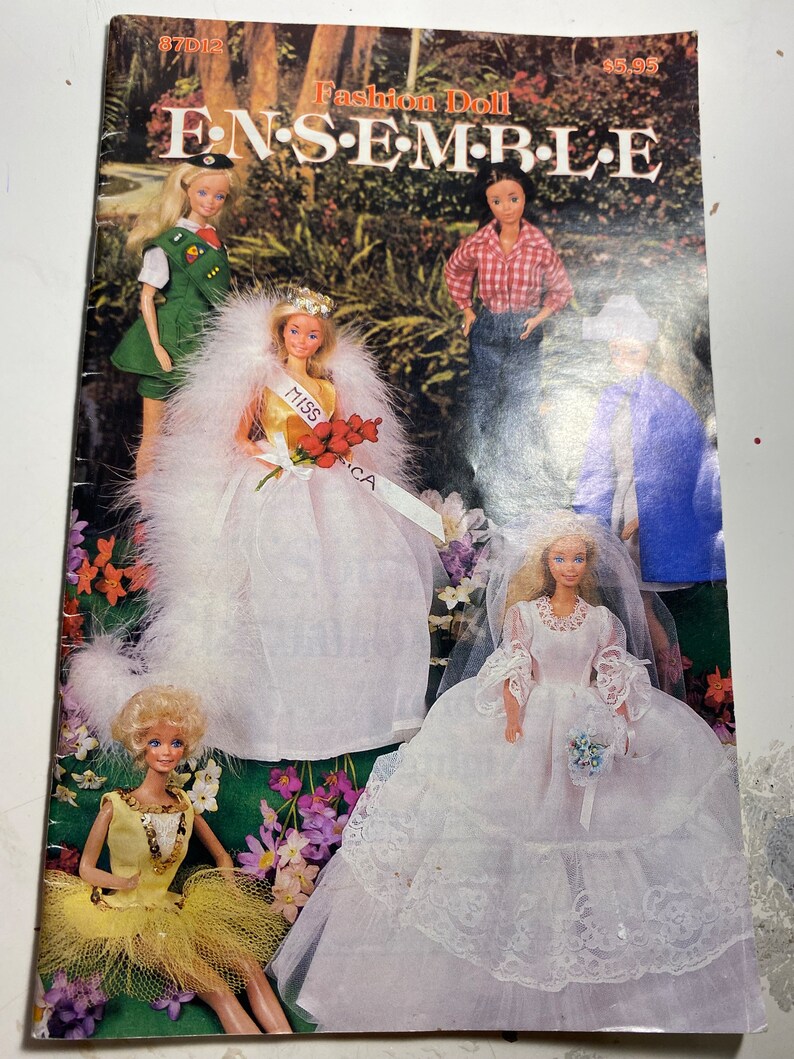 1984 Annie's Pattern Club Fashion Doll Ensemble Booklet annies 87D12 Barbie Doll Clothing ...