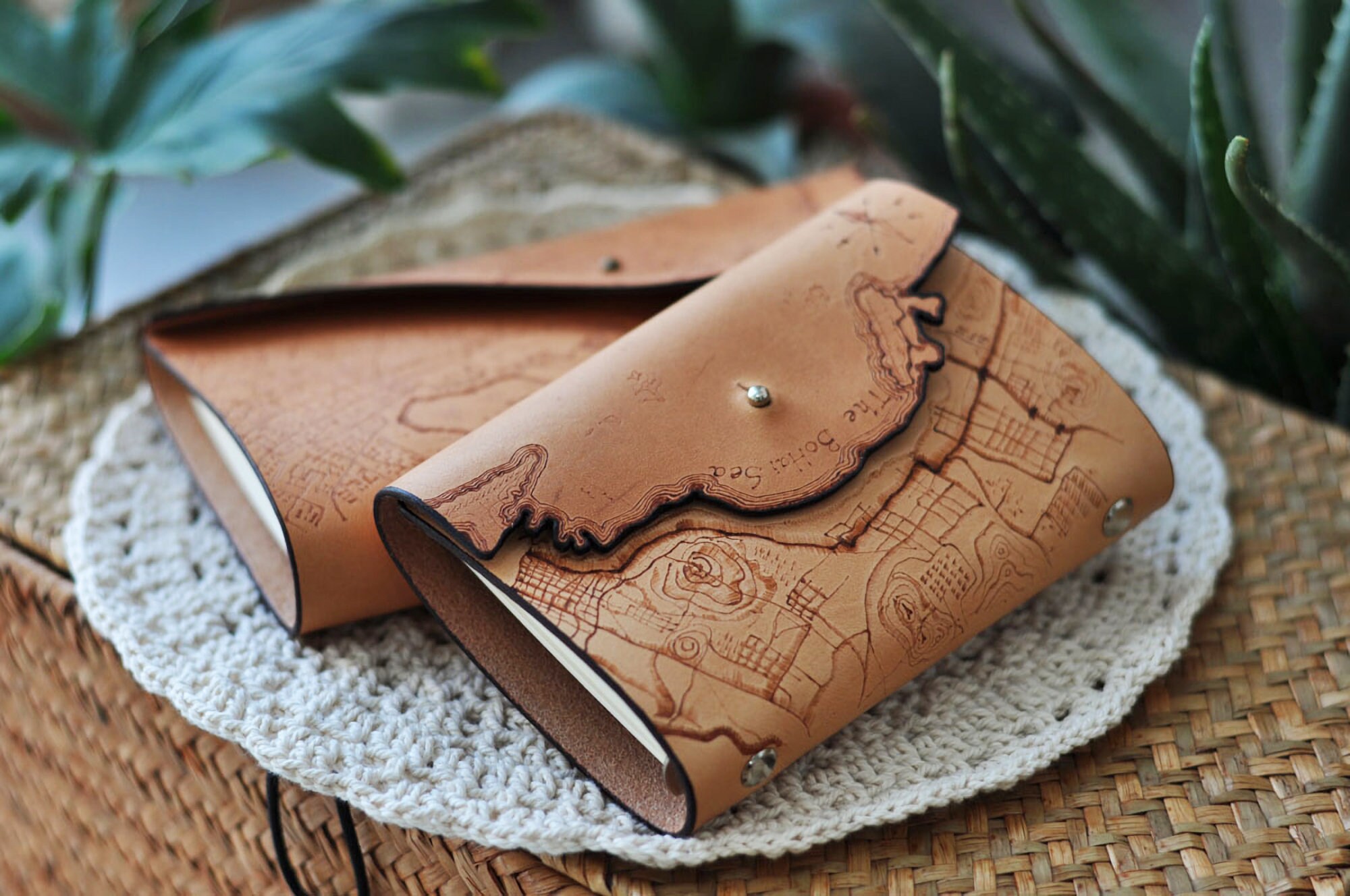 Personalized City Map Leather Journal / Engrave a Map of Your Home Onto ...