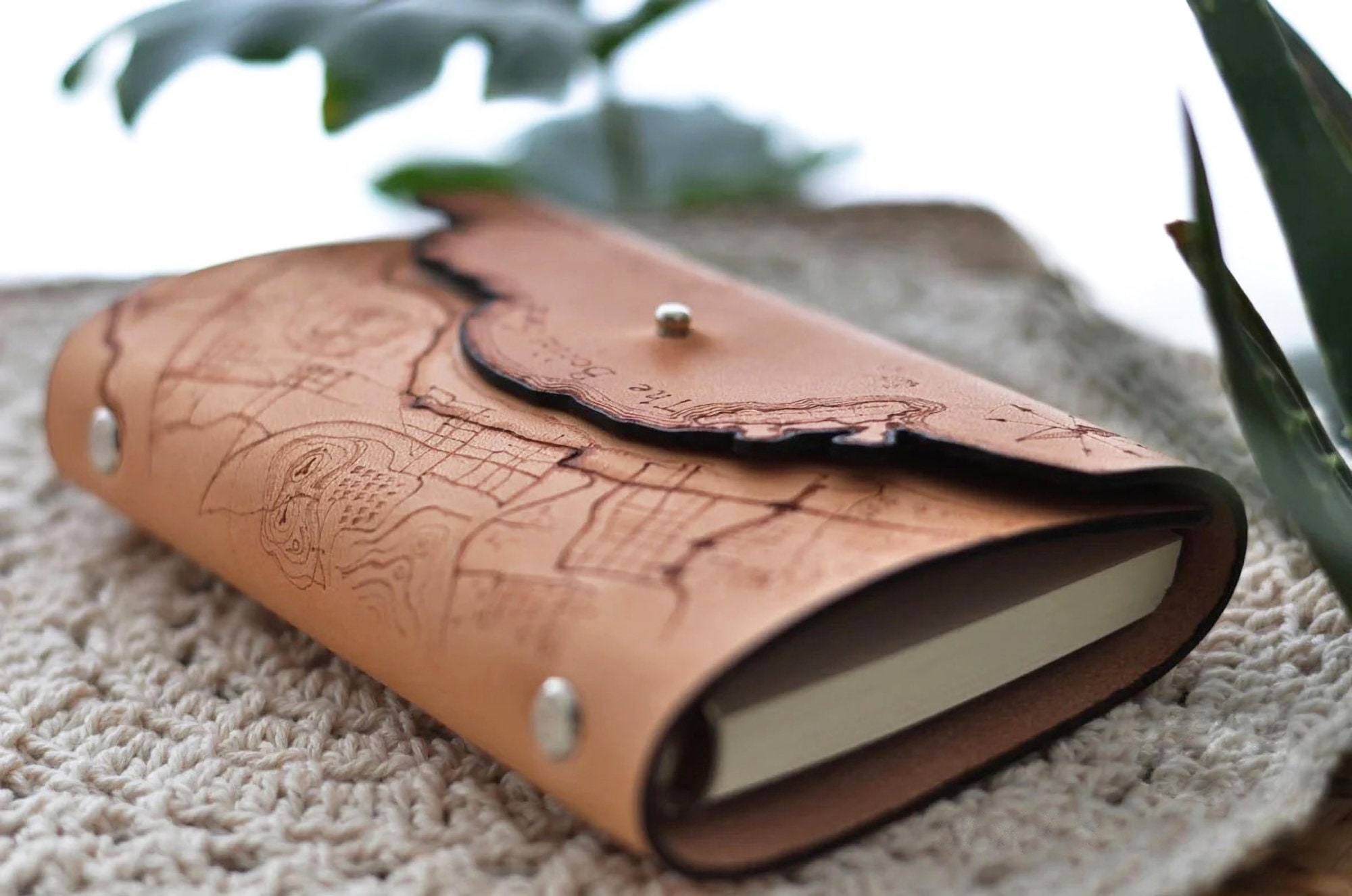 Personalized City Map Leather Journal / Engrave a Map of Your Home Onto ...