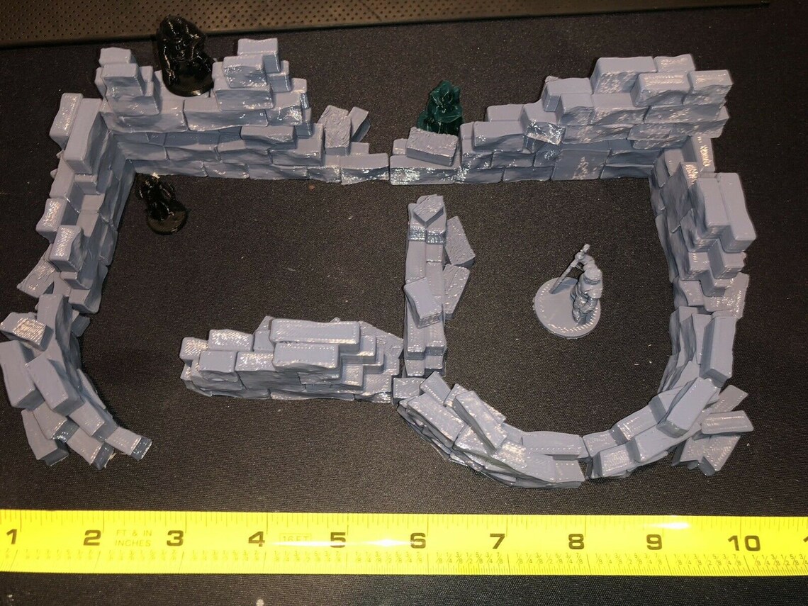 Castle Ruins Walls Wargame Terrain Scenery 28mm D&D 40k Multi | Etsy