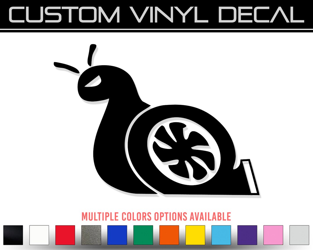 Turbo Snail Vinyl Decal Funny Car Truck Sticker JDM Racing - Etsy