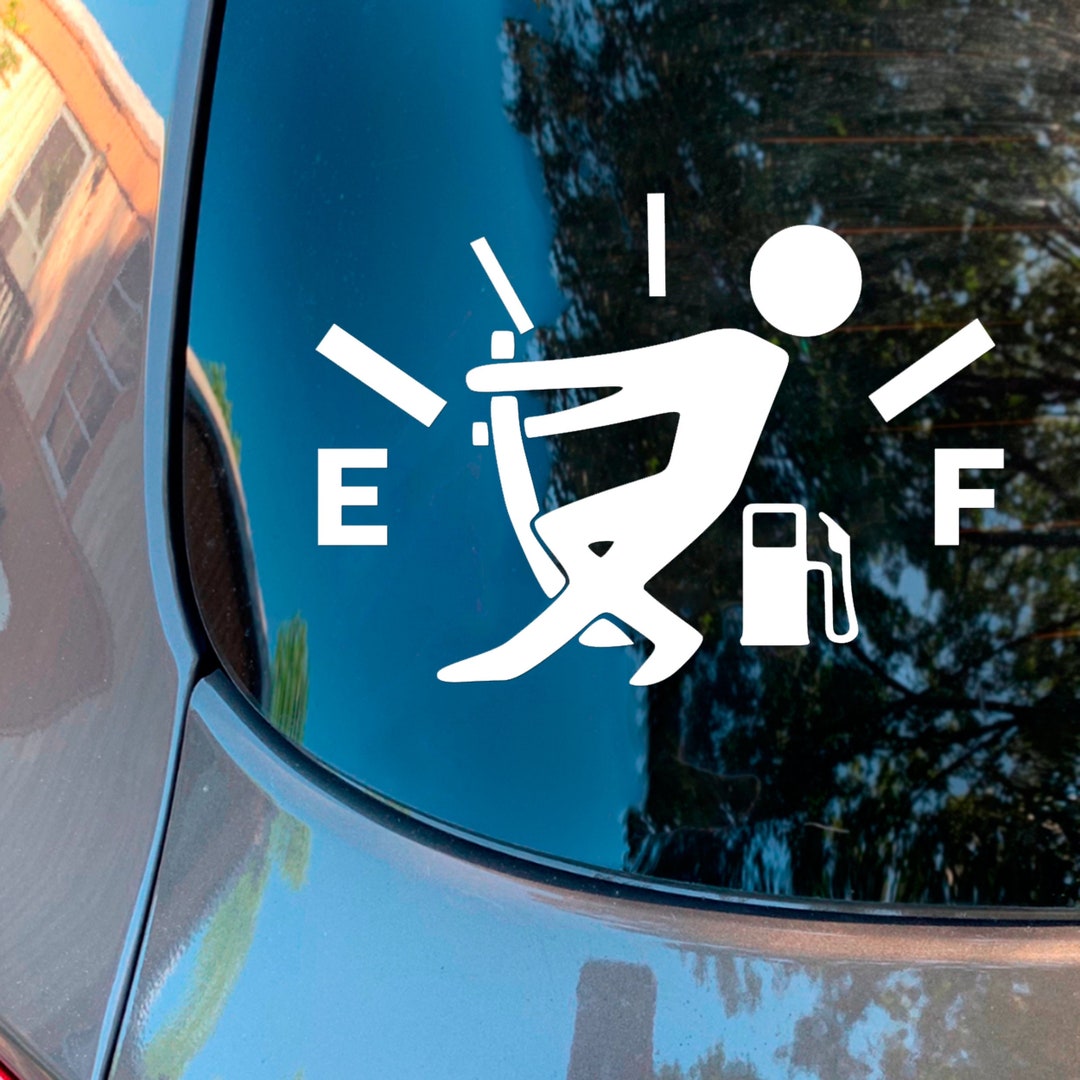 Low Gas Stick Man Funny Gas Tank Cover Vinyl Decal Sticker - Etsy