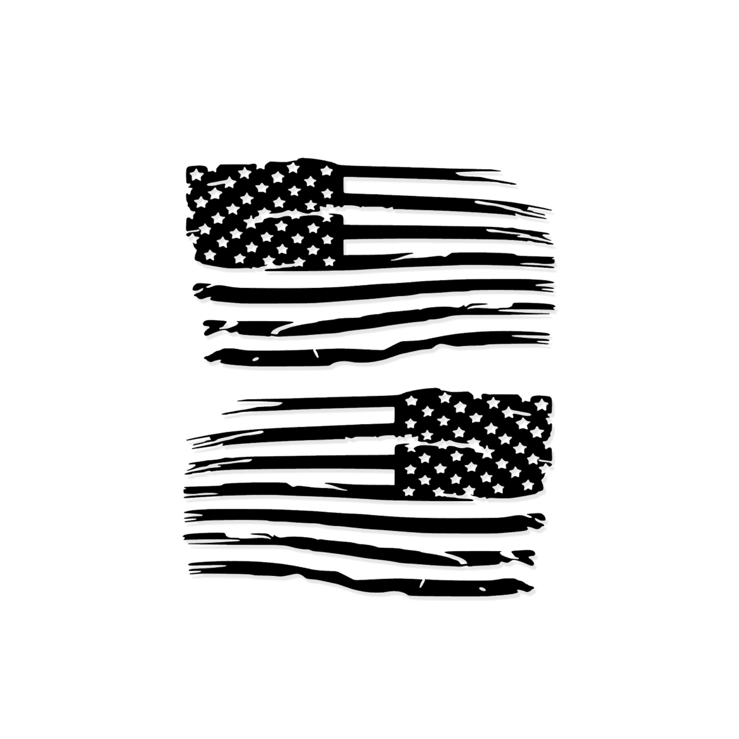 Distressed American Flag Vinyl Decal Sticker - PAIR - Right Facing ...