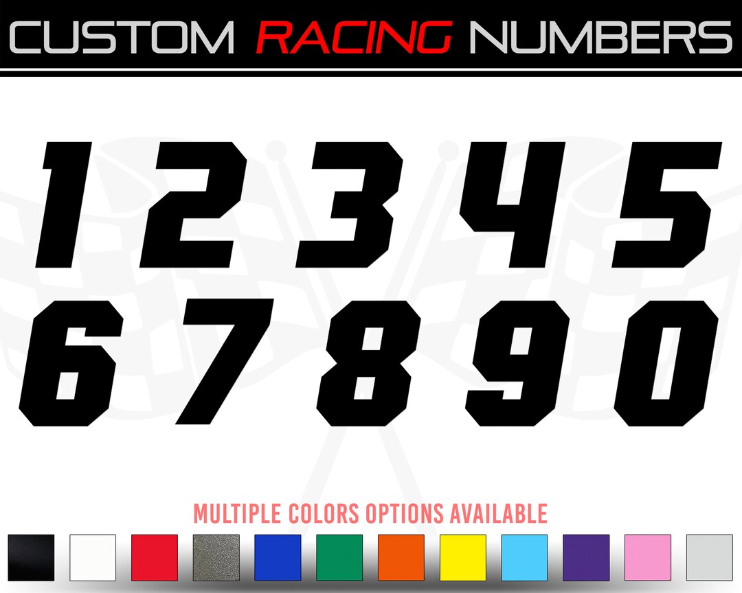 Racing Numbers Vinyl Decal Sticker Style 1 Dirt Bike Plate - Etsy