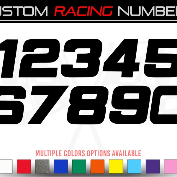 Race Car Numbers Decals - Etsy UK