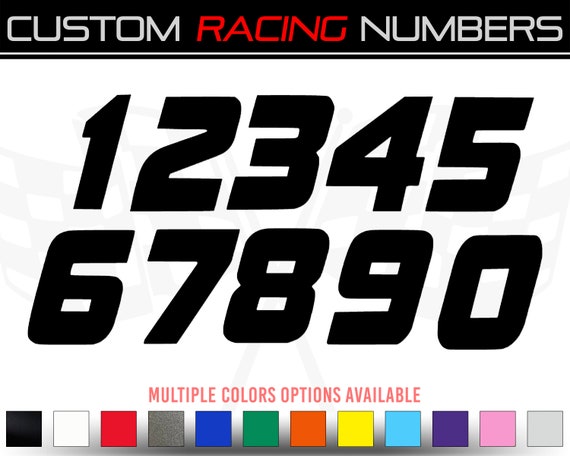 Racing Numbers Vinyl Decal Sticker Style 12 Dirt Bike - Etsy