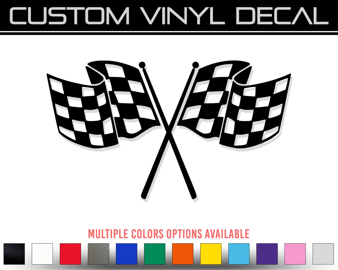 Checkered Racing Flag Vinyl Decal Sticker - Etsy