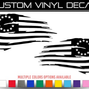 Distressed Colonial American Flag Vinyl Decal Sticker Set of - Etsy