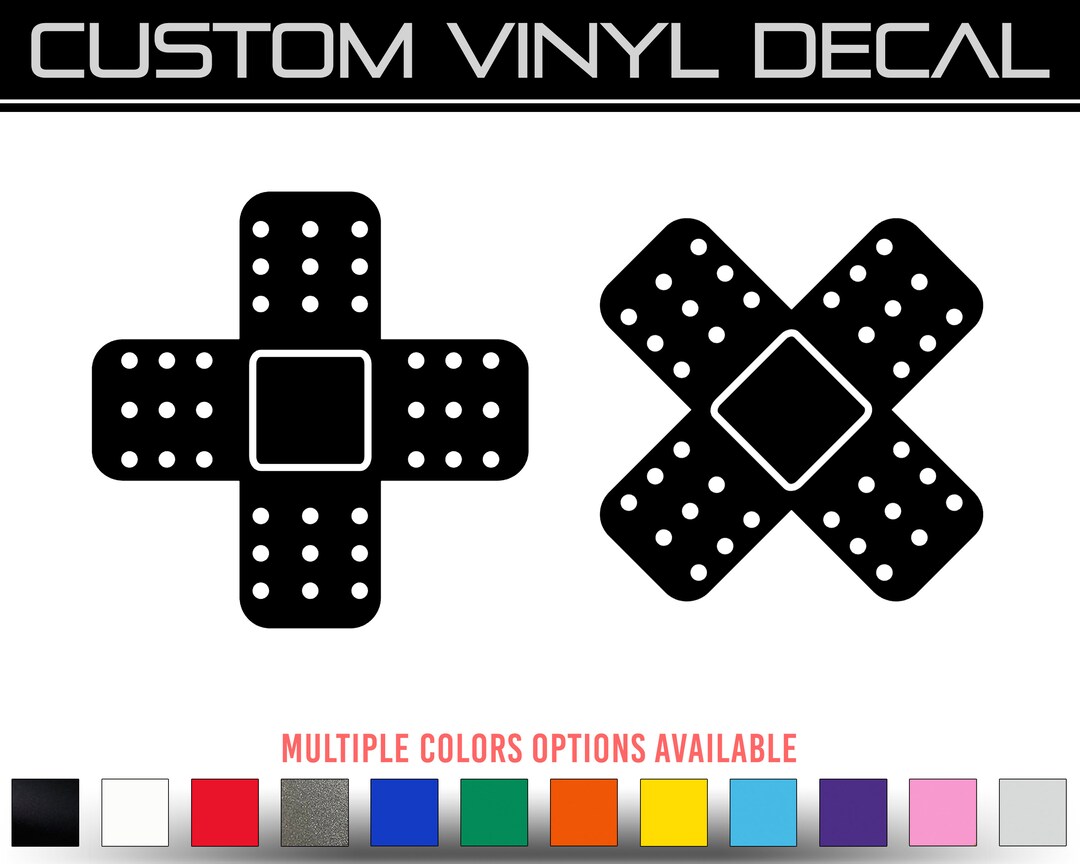 Bandage Vinyl Decal Sticker - Set of (2) - Etsy