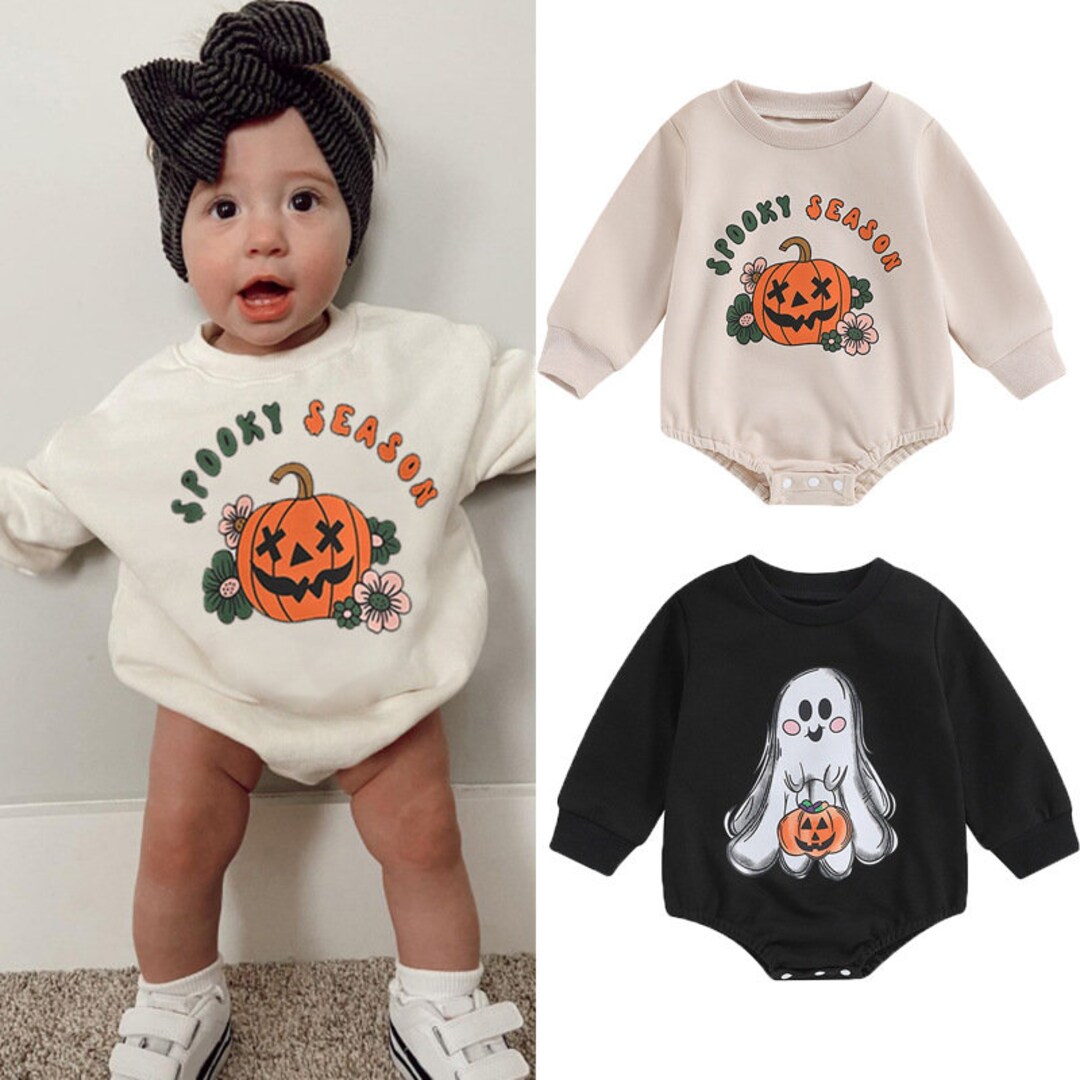 Funny Cute Pumpkin Ghost Graffiti Bag Fart Romper - Etsy