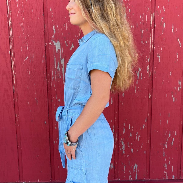 Denim Romper - Etsy