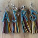 Western Initial Monogram Pendant Key Chain, Suede Leather Tassels ...