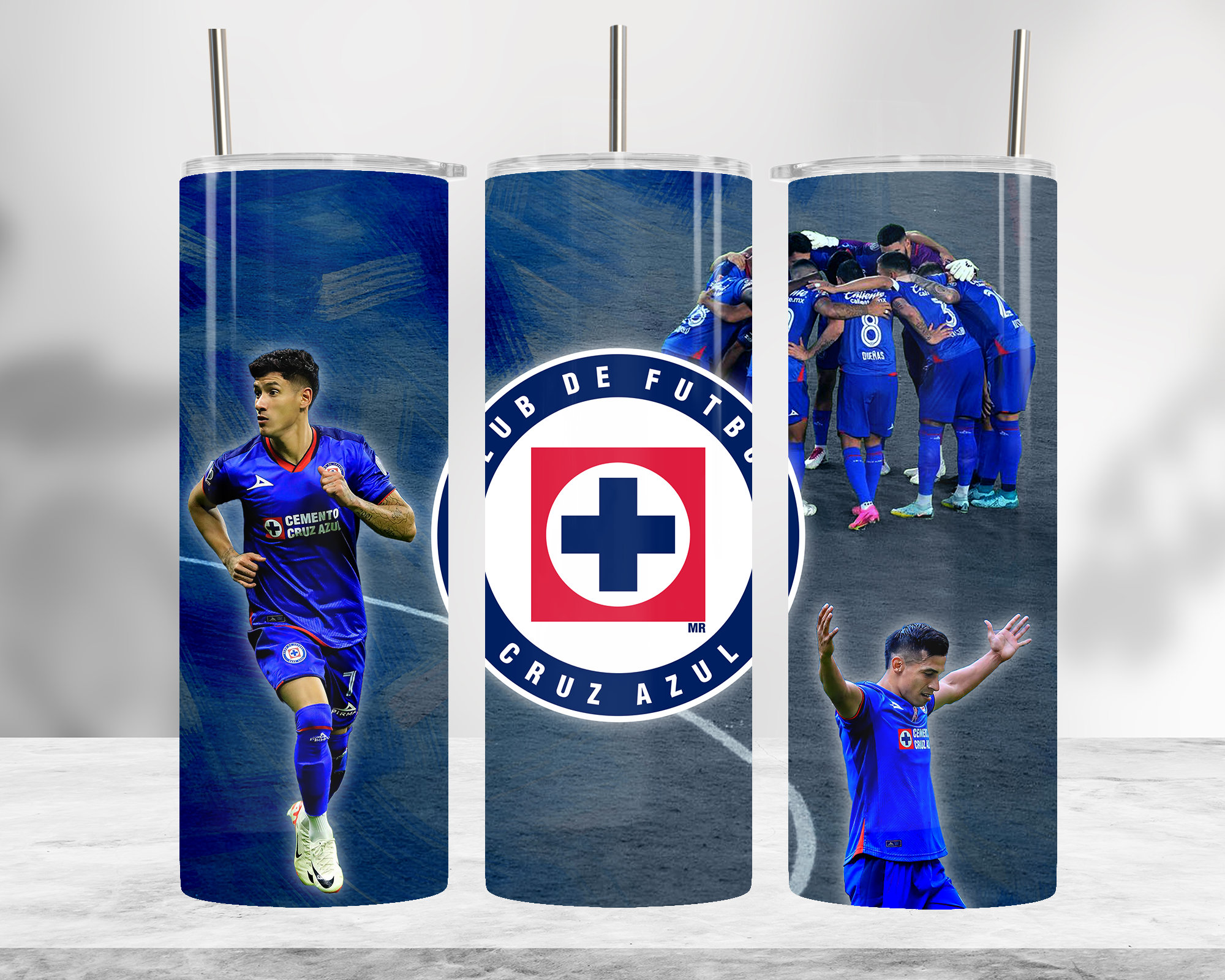 Cruz Azul Tumbler Wrap PNG Only - Etsy