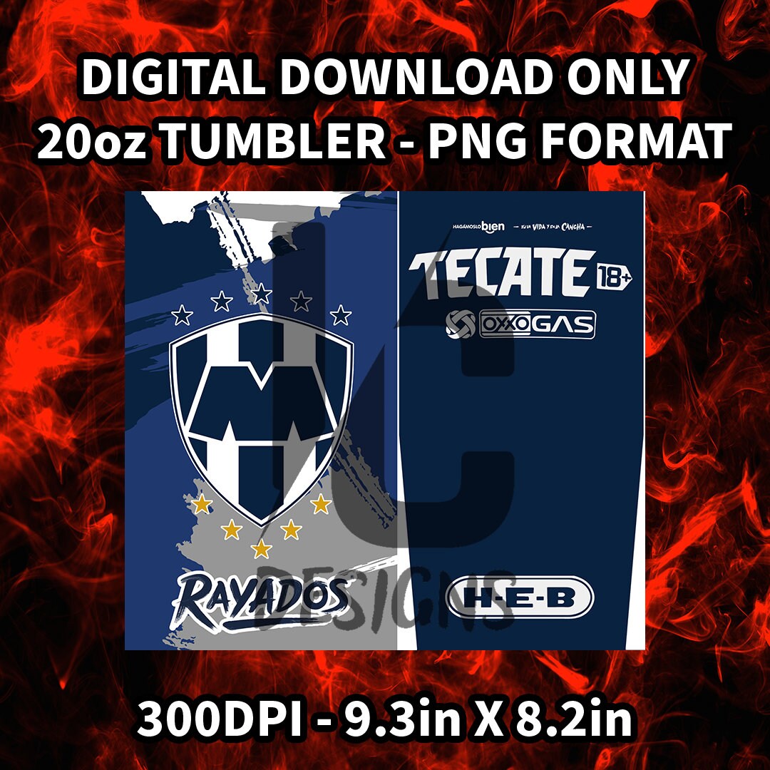 Rayados Tumbler Wrap PNG Only - Etsy