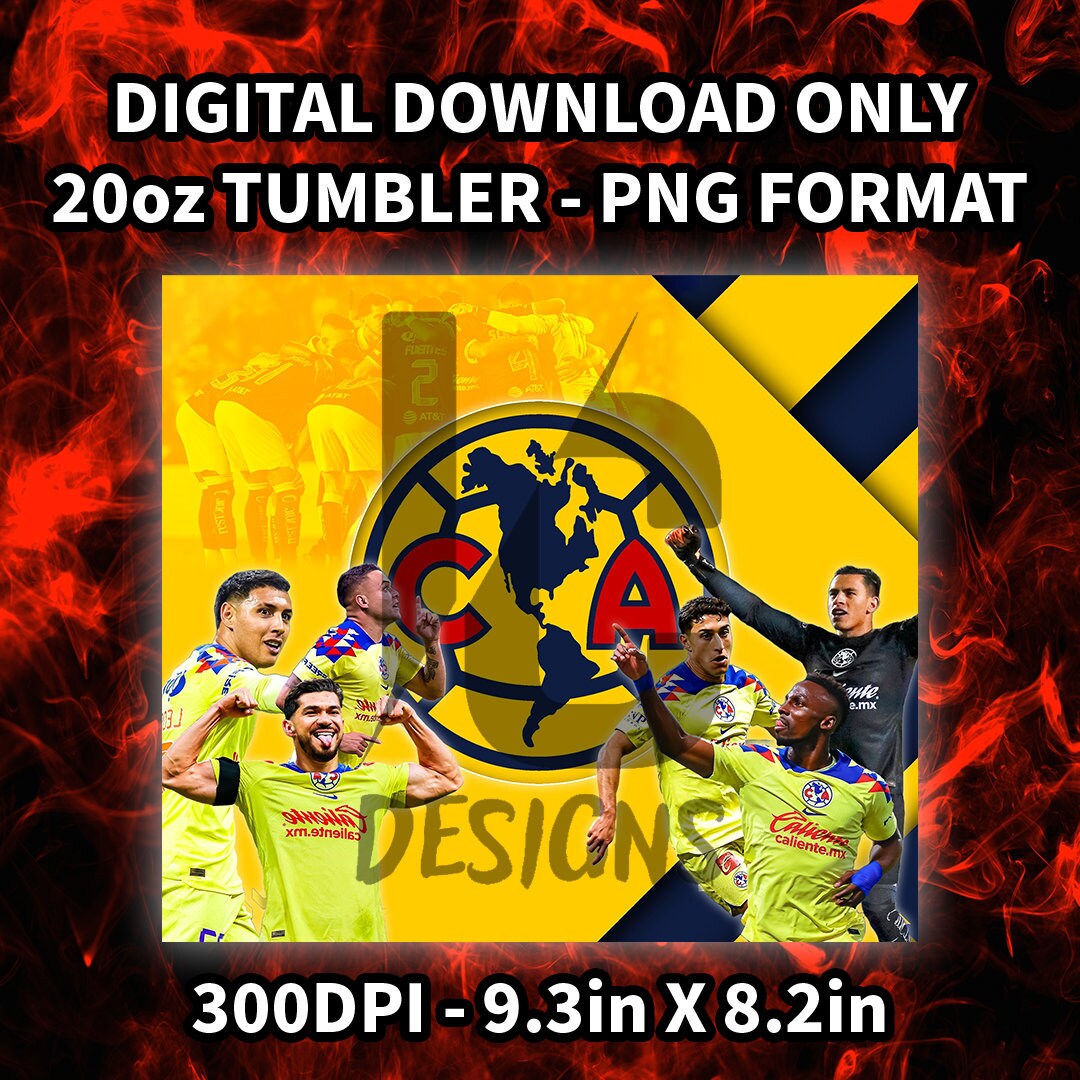Club America Tumbler Wrap PNG Only - Etsy