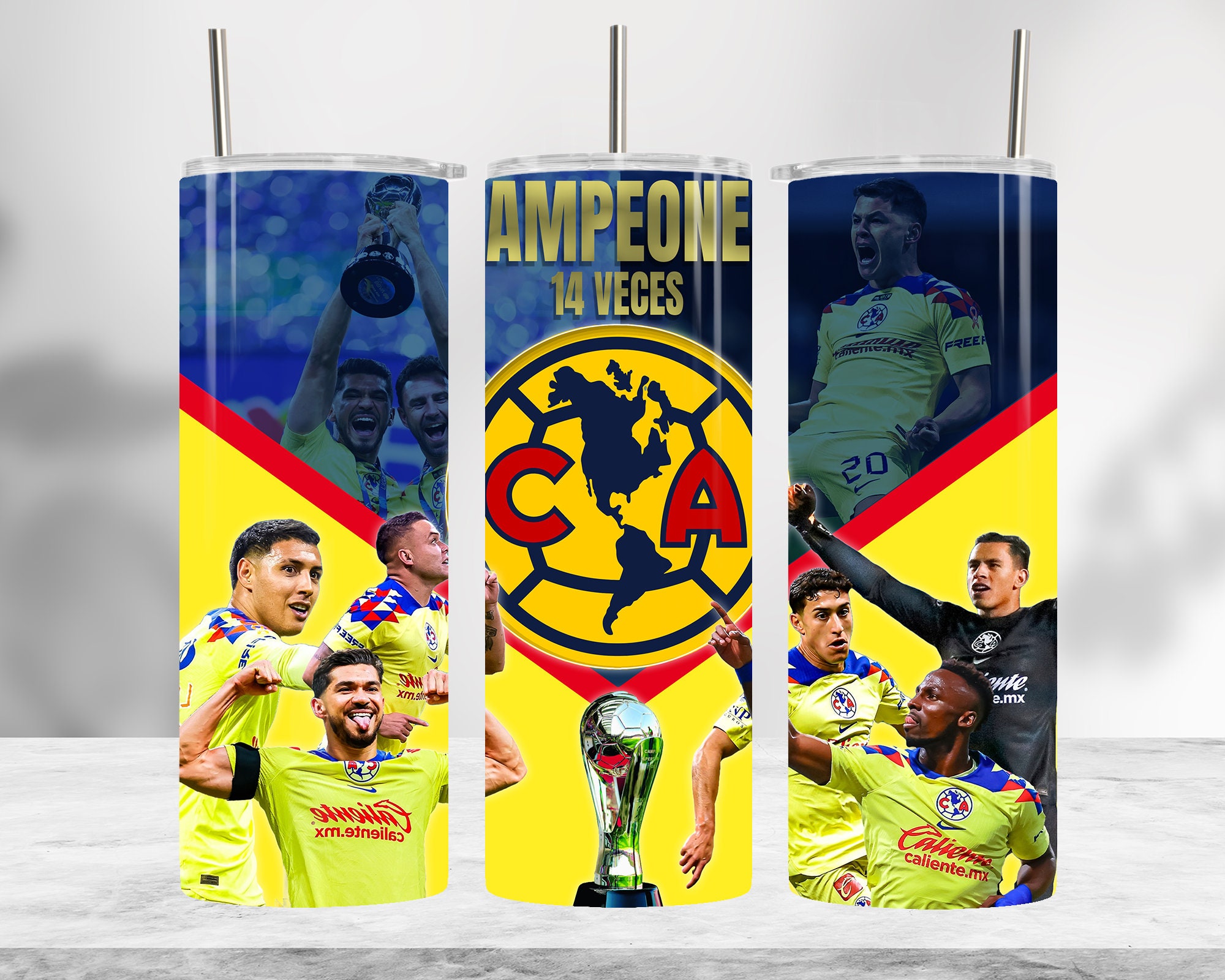 Club America Campeon 2023 Tumbler Wrap PNG - Etsy