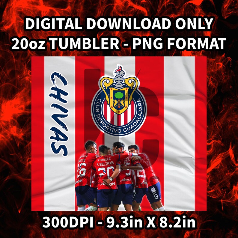 Chivas Tumbler Wrap PNG Only - Etsy