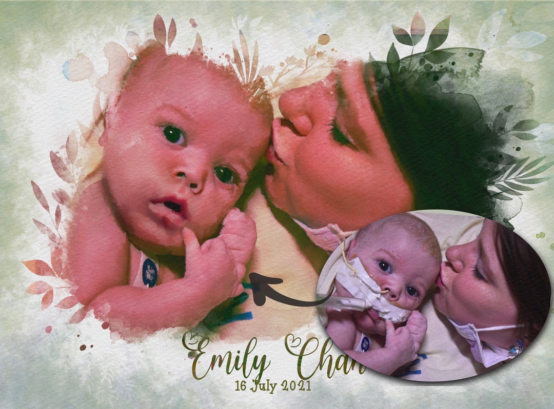 Customised Memorial Stillbirth Photo, Miscarriage Gift Loved One, Angel ...