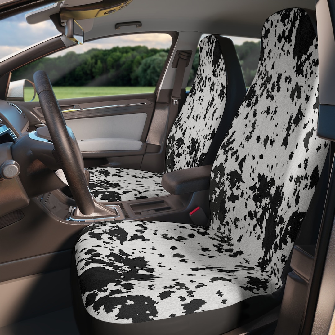 Black Cowhide - Western Car Seat Covers - Trending on Etsy - Popular ...