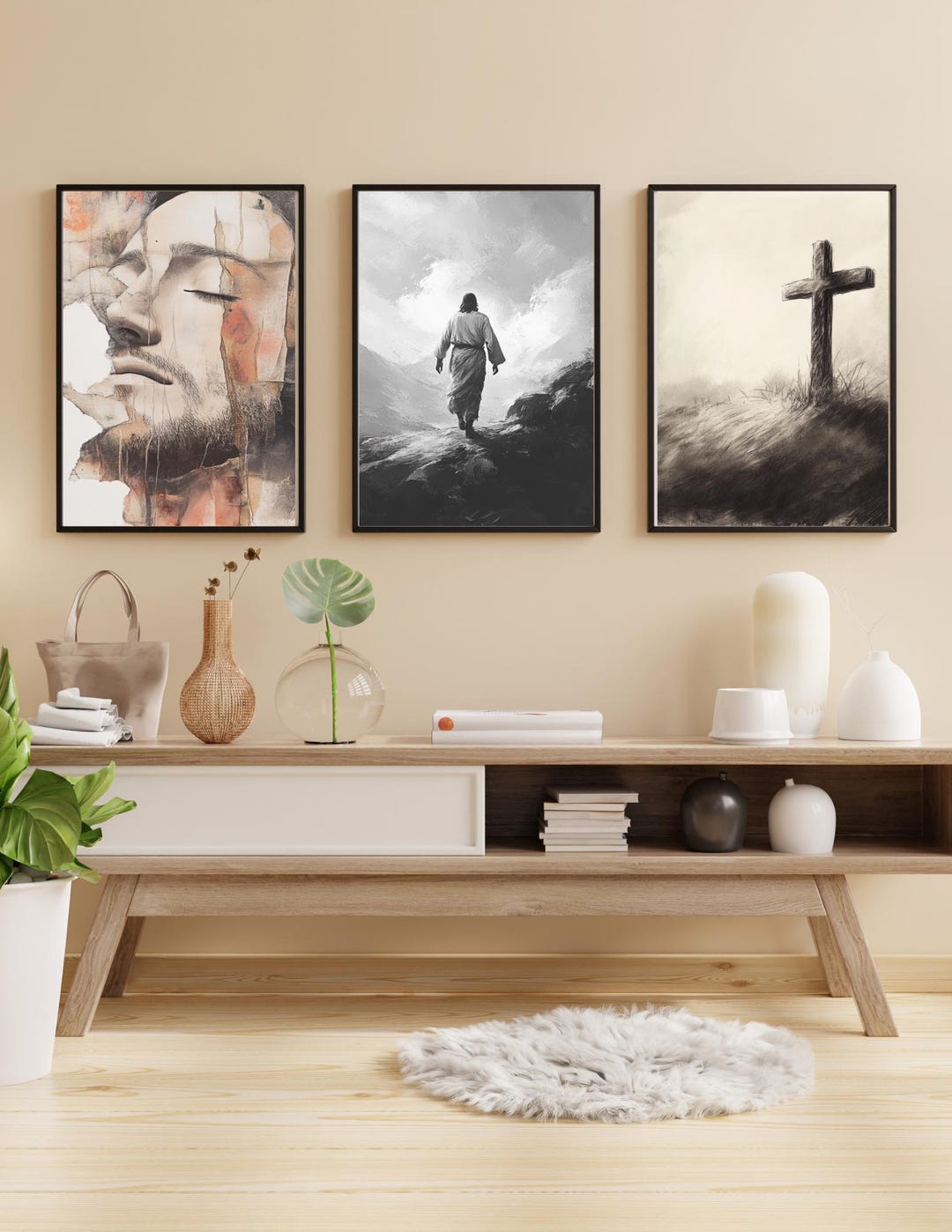 Printable Christian Wall Art Set, Scripture Wall Art, Bible Verses ...