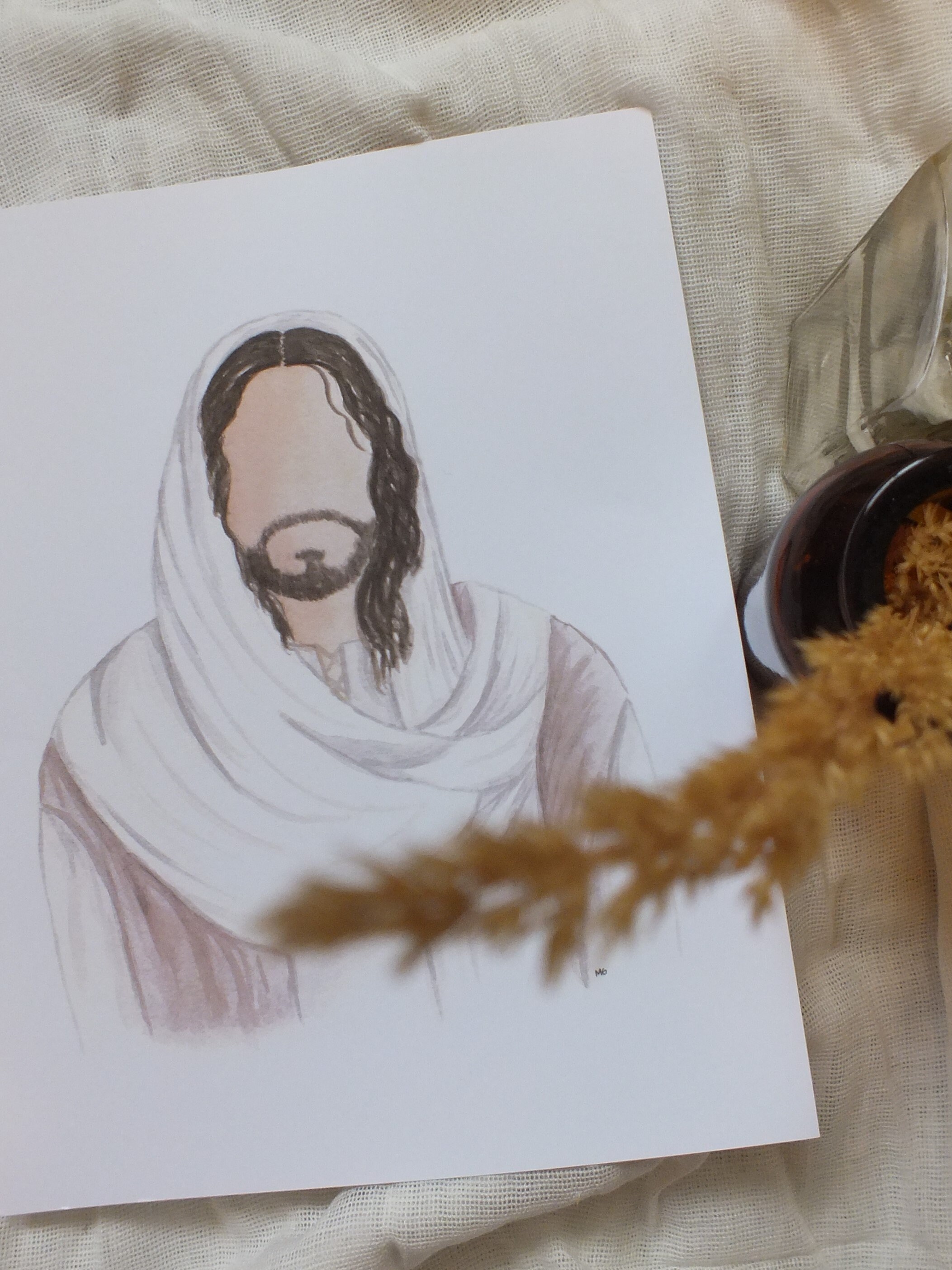 Home Décor Wall Décor Jesus Christ Faceless Watercolor PRINT Prints ...