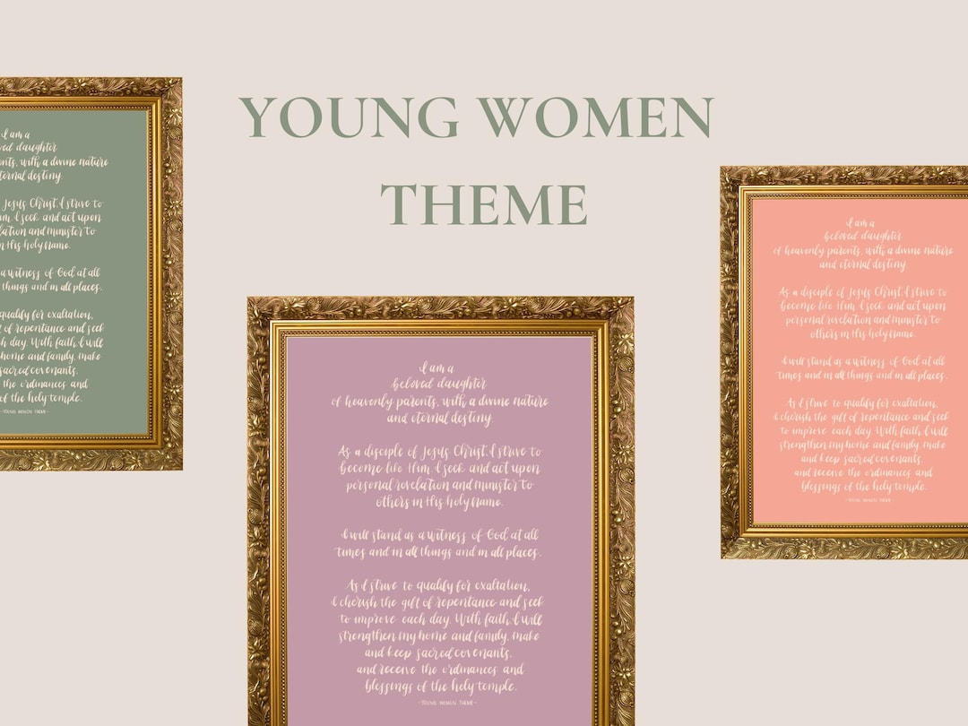 Young Women Theme | LDS Theme | LDS Young Women | Christian Artwork ...