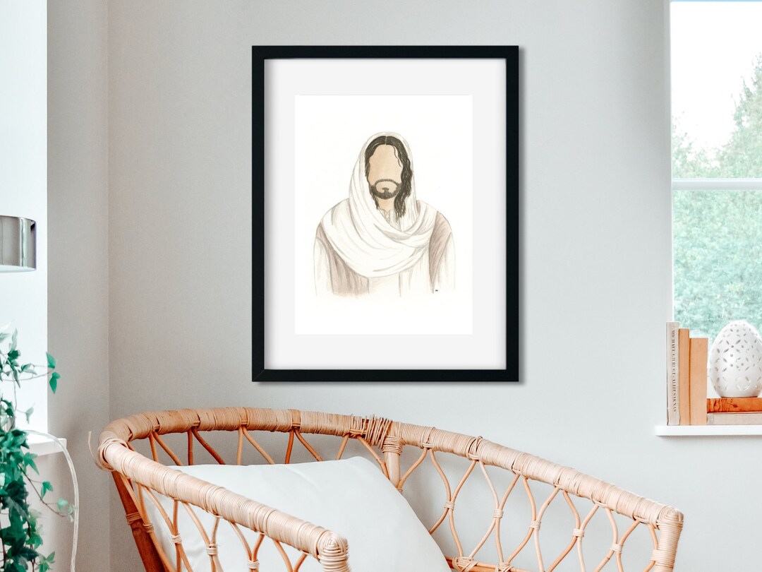 Jesus Christ Wall Art | Jesus Watercolor | Nursery Art | Minimalist ...