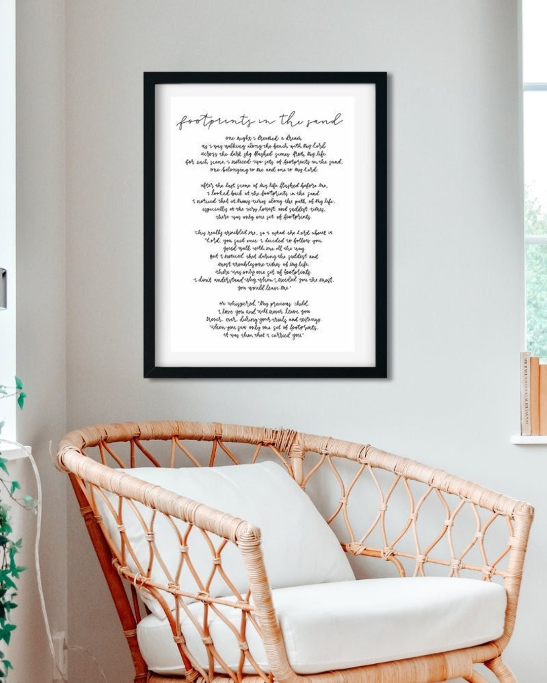 Footprints in the Sand Poem | Hand Lettered Poem | Footprints Quote ...